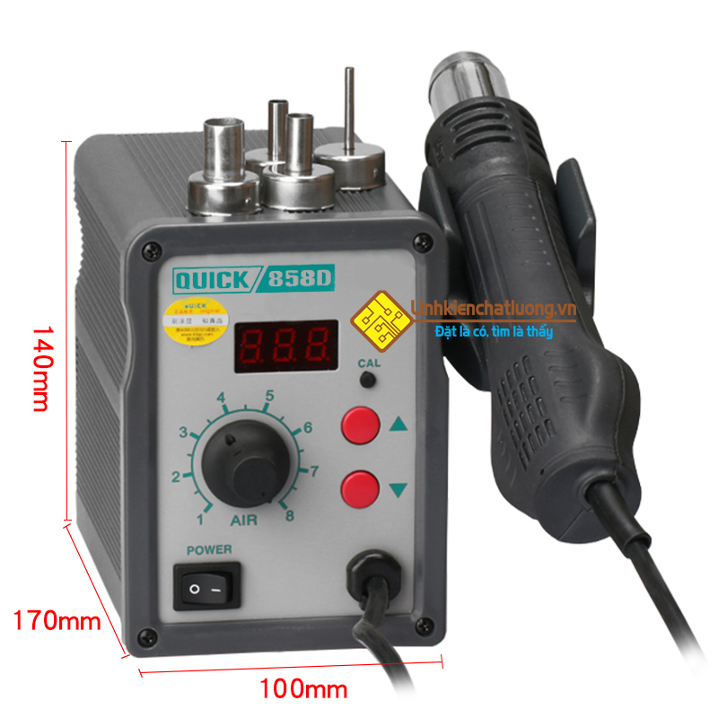 ::.Trạm khò QUICK 858D chính hãng có hiển thị nhiệt độ.::